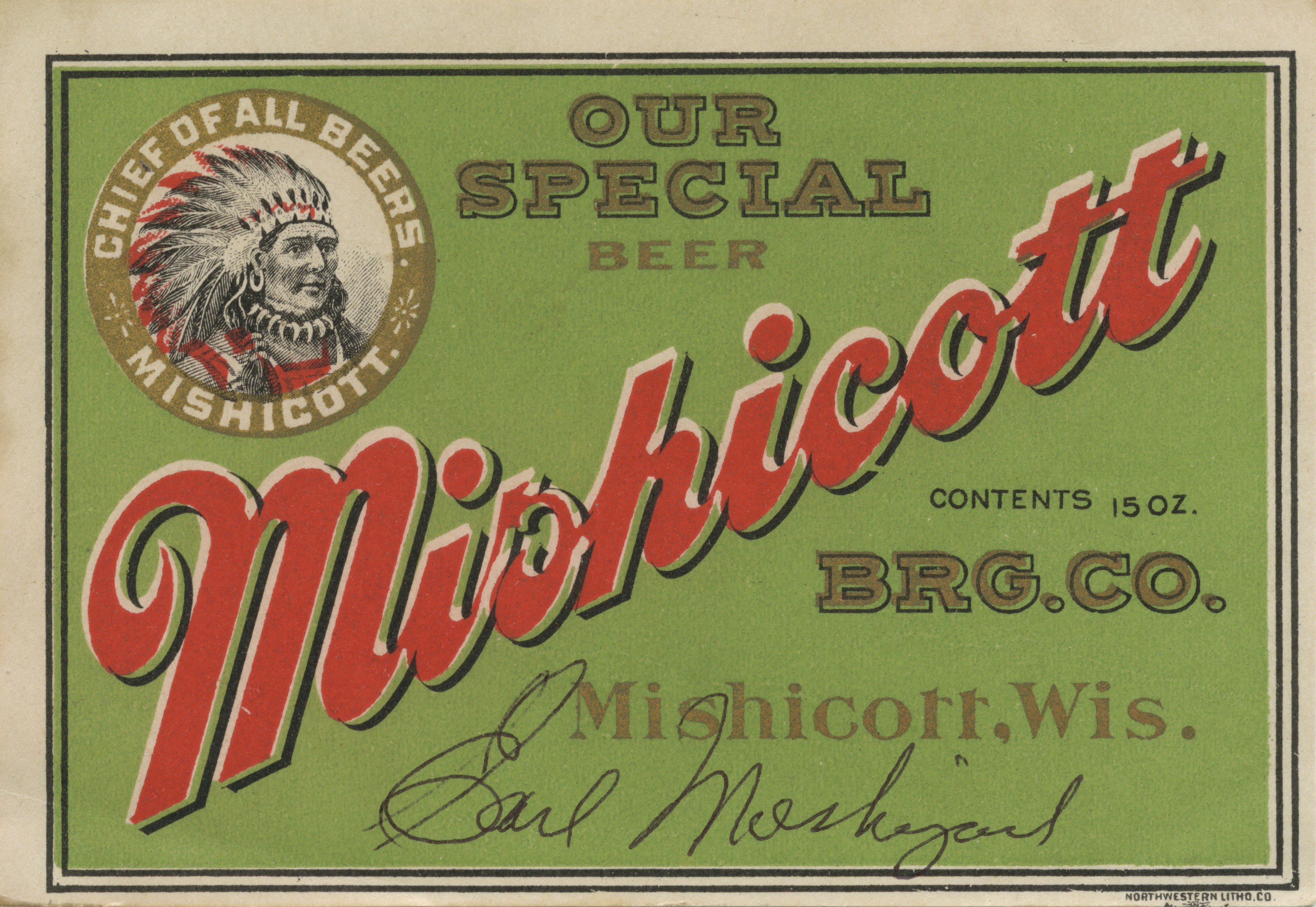 Mishicot Brewing Company Beer Bottle Labels – Mishicot Historical Museum