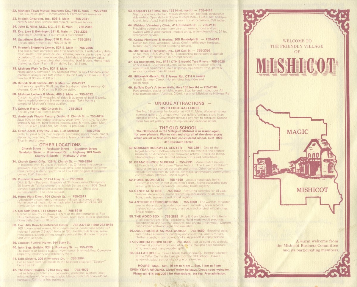 Village Of Mishicot Business Map – Mishicot Historical Museum