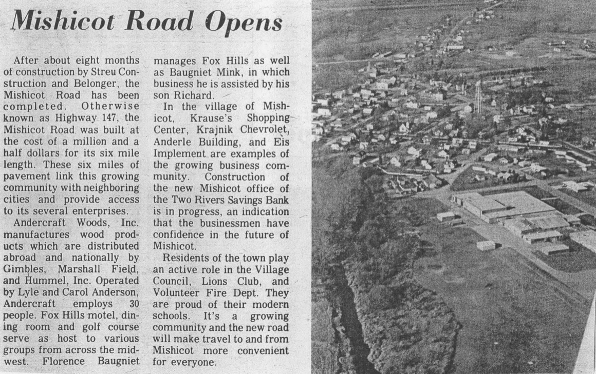 Mishicot Road Opens Article — State Trunk Highway 147 – Mishicot ...