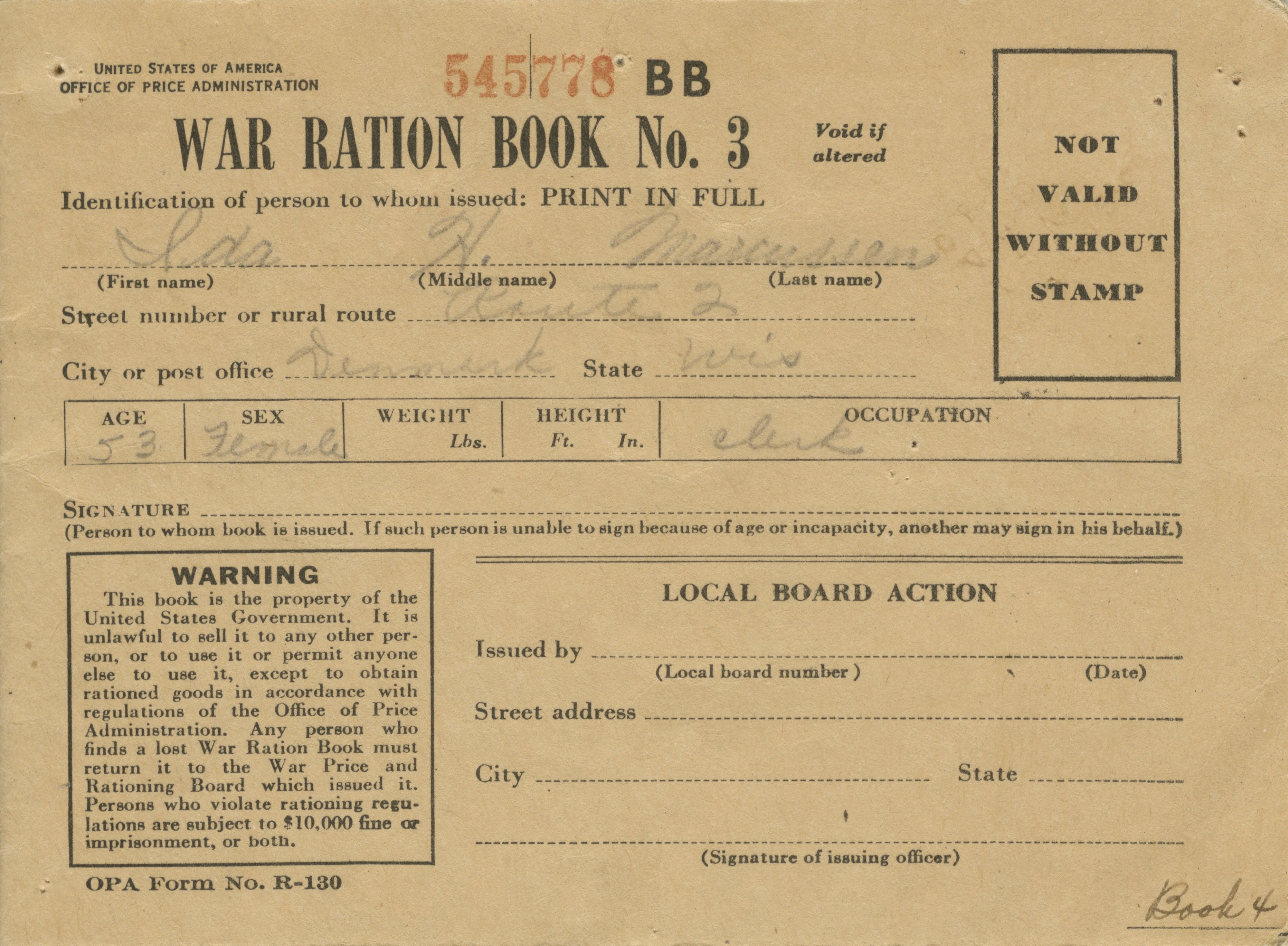 World War II War Ration Books – Mishicot Historical Museum