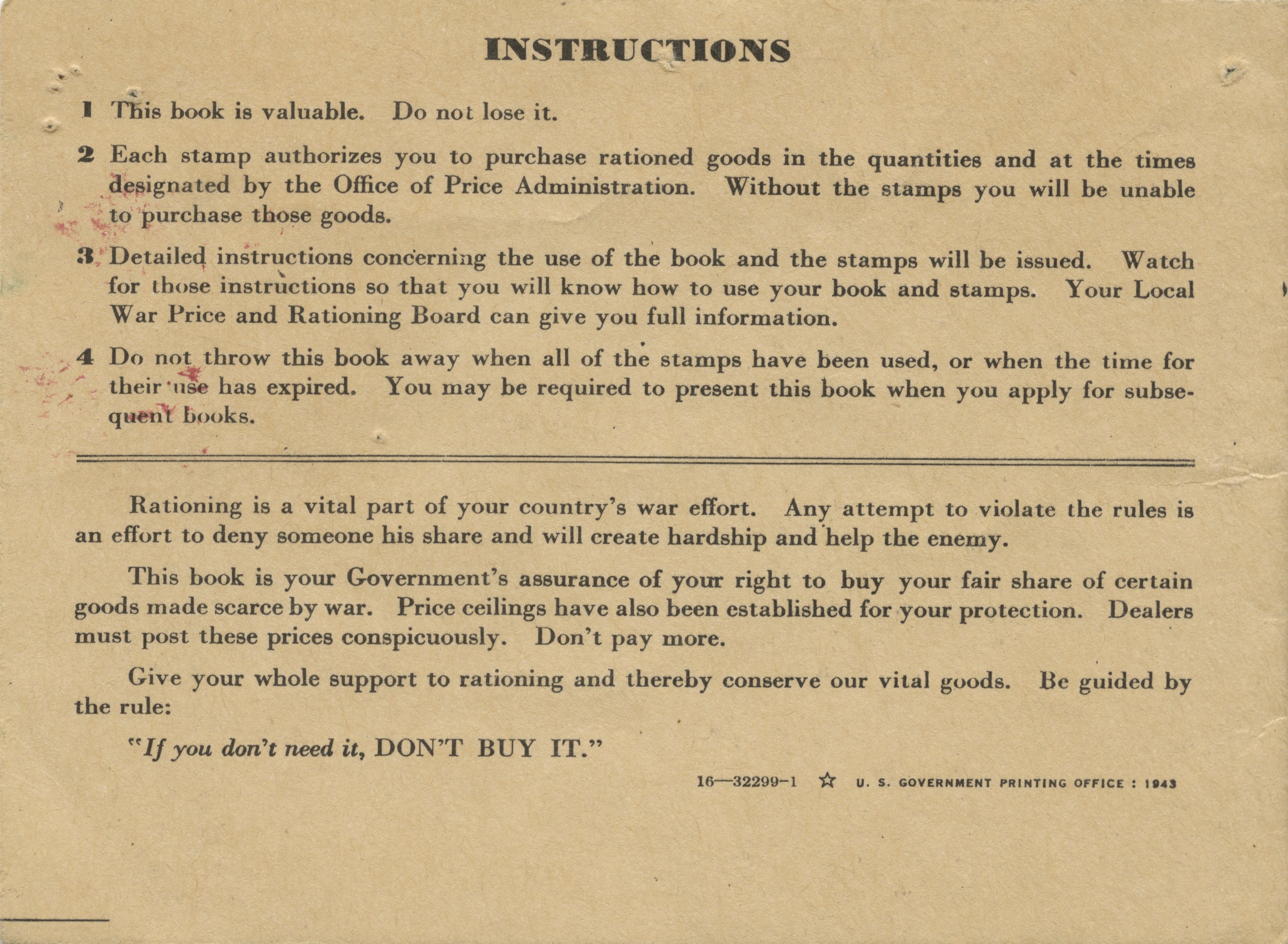 World War II War Ration Books – Mishicot Historical Museum